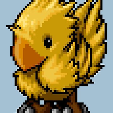 "Pixelart Chocobo" Sticker for Sale by PixelKnight | Redbubble