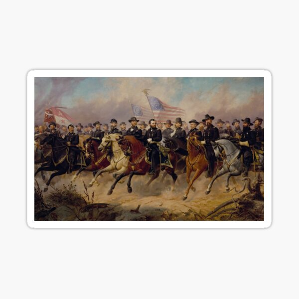"Grant and His Generals " Sticker for Sale by warishellstore | Redbubble