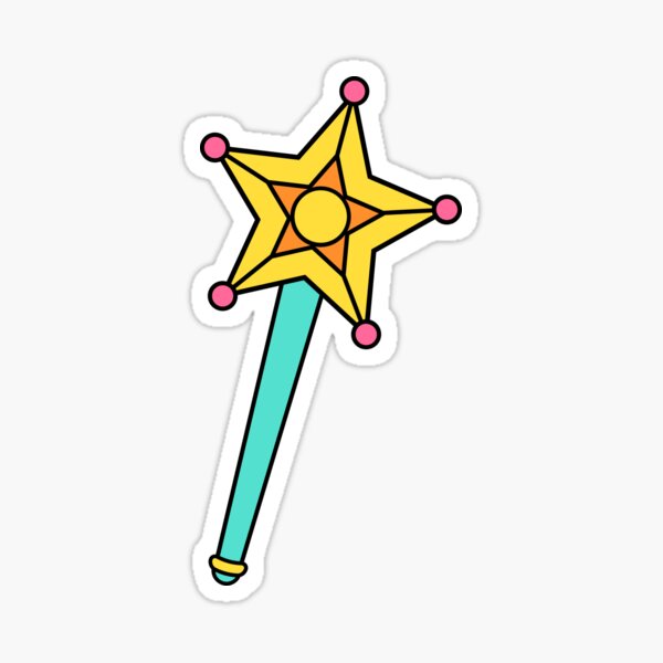 "Cute Kawaii Star Wand" Sticker for Sale by EnlightenedChi | Redbubble