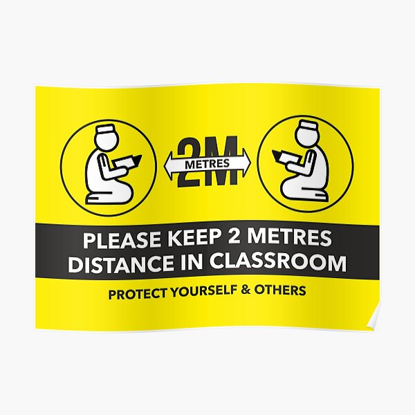"Safety Poster, Masjid, Mosque, Social Distancing, 2 Metres Apart ...