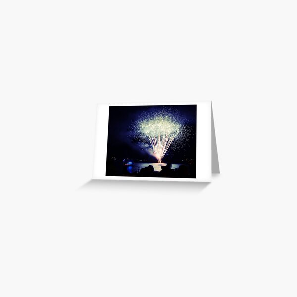 "Yellow Green Sparkling Mushroom Fireworks with Red, Blue Streaks at ...