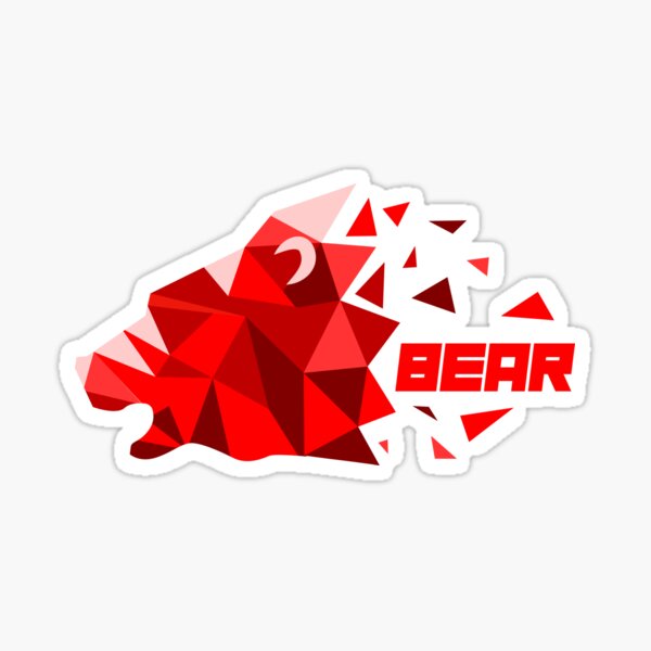 "Forex Bearish Movement - Red Bear Candlesticks Stock Market" Sticker ...