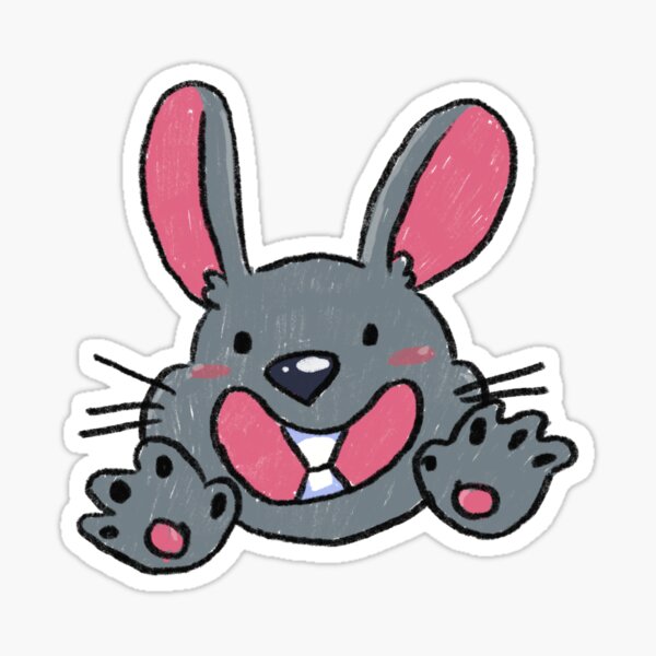 "Fluffly Bunny Hugs!" Sticker for Sale by CosyRosie | Redbubble