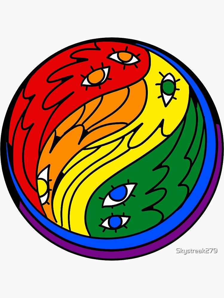 "Rainbow Pride Ophanim" Sticker by Skystreak279 | Redbubble