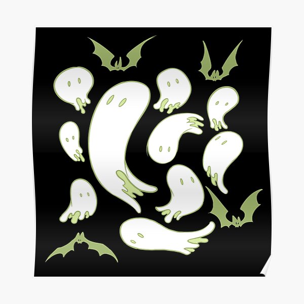 "Spooky Ghost stuff idk whatever" Poster for Sale by squidbiscuit ...