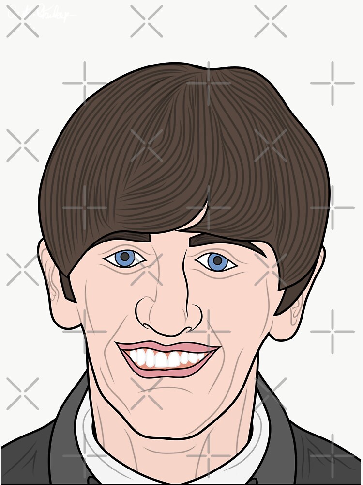 "Ringo Starr Digital Illustration" Sticker for Sale by austinstaulcup ...