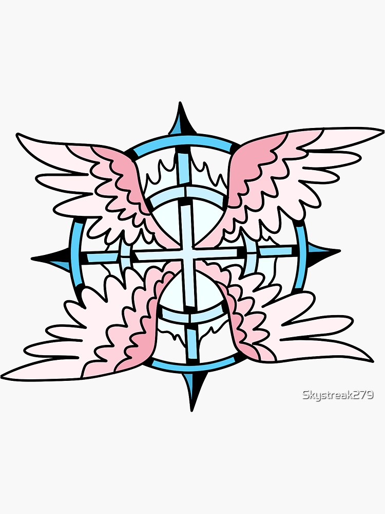 "Transgender Pride Ophanim" Sticker for Sale by Skystreak279 | Redbubble
