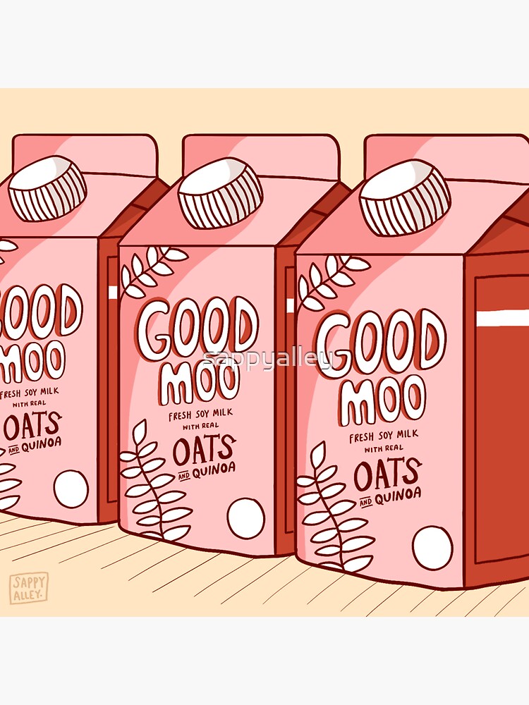 "Good Moo Milk!" Sticker for Sale by sappyalley | Redbubble