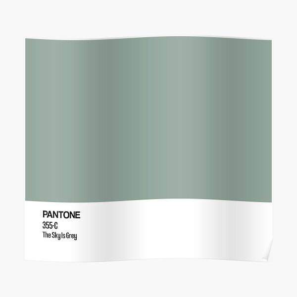 "Pantone - The Sky Is Grey" Poster by HouseofBalloon | Redbubble