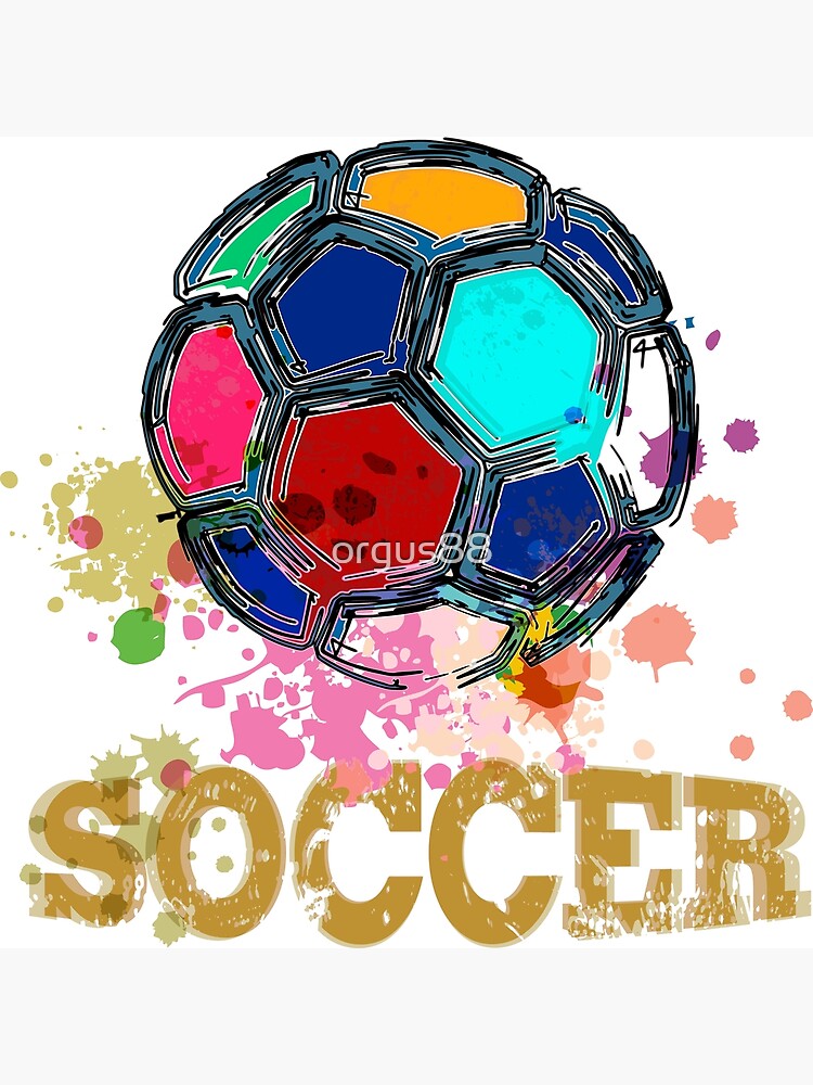 "Color full Grunge Soccer Ball. " Poster for Sale by orgus88 | Redbubble