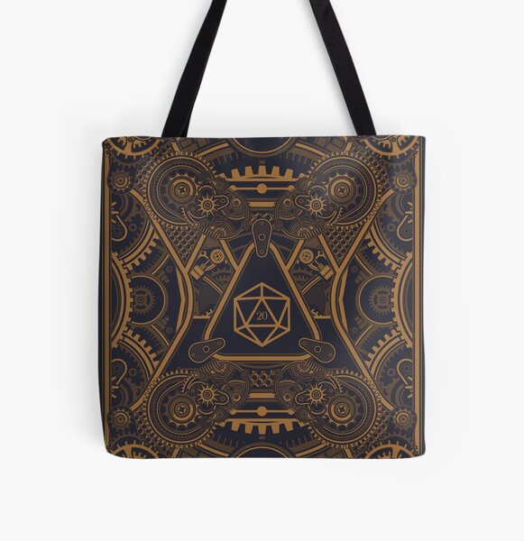 "Steampunk Mechanical Polyhedral Dice Natural 20" Tote Bag for Sale by ...