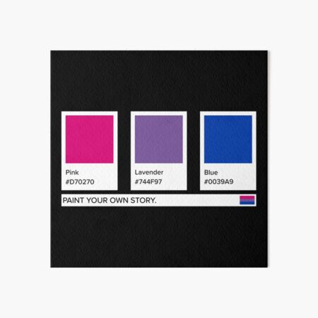 "Bisexual pantone Color swatches pride flag" Art Board Print by ...