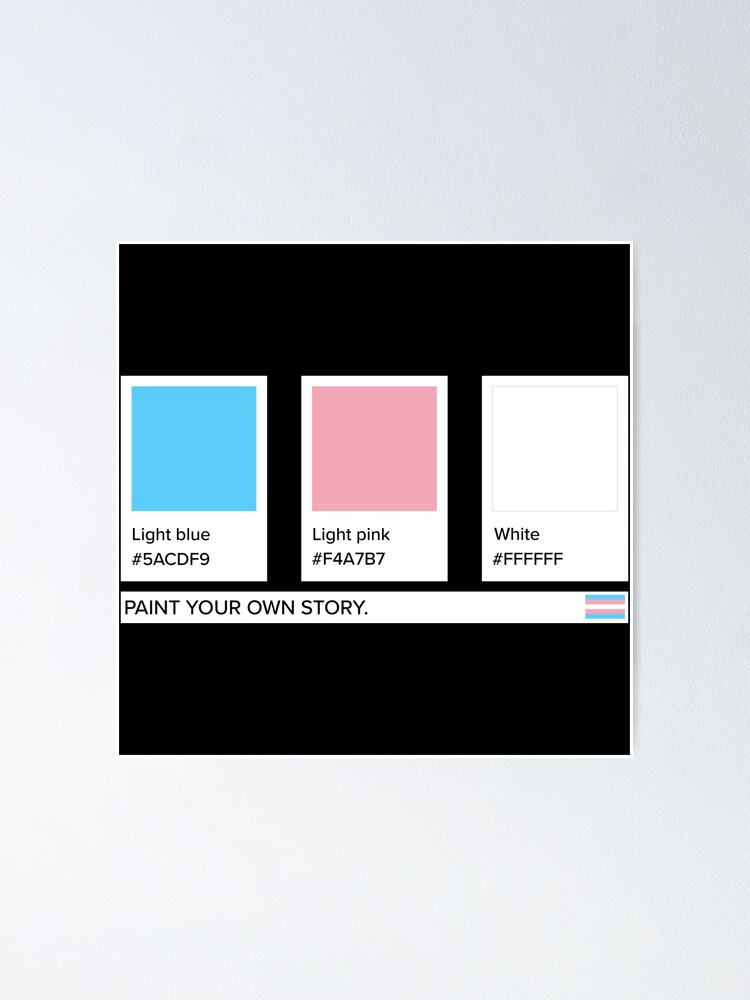 Póster «Transgender pantone Trans Color muestra bandera del orgullo» de ...