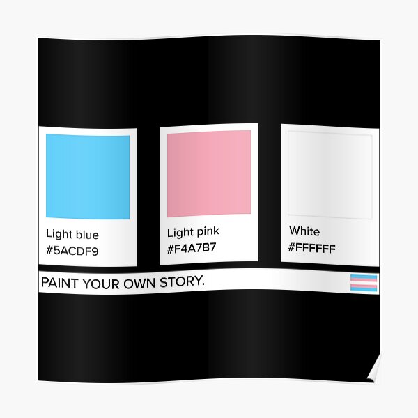 Póster «Transgender pantone Trans Color muestra bandera del orgullo» de ...