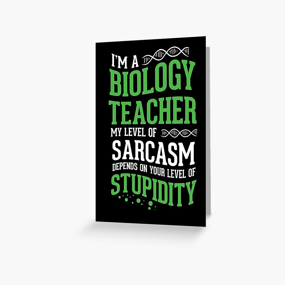 "Funny Biologist Meme Biology Teacher Gift" Greeting Card for Sale by ...