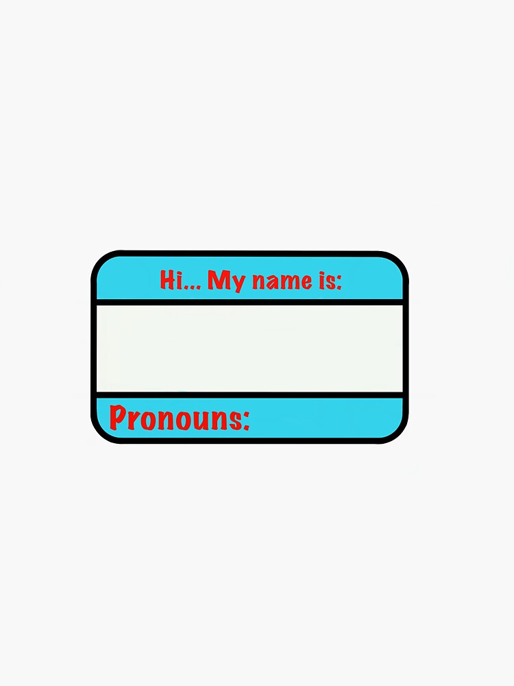 "Name Tage" Sticker for Sale by Icarus-Ink | Redbubble