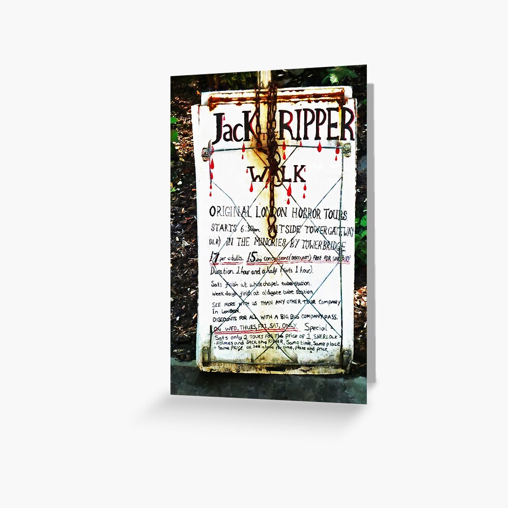 "Jack the Ripper Walk" Greeting Card for Sale by PictureNZ | Redbubble