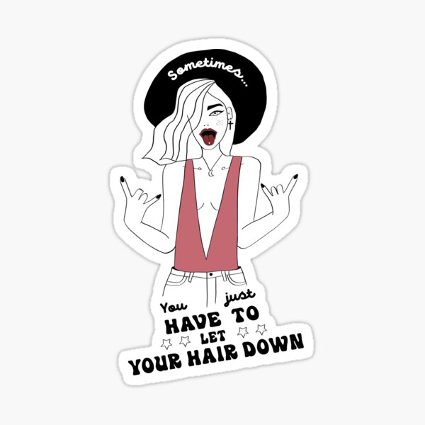 "Rock Girl" Sticker by wazakarola | Redbubble