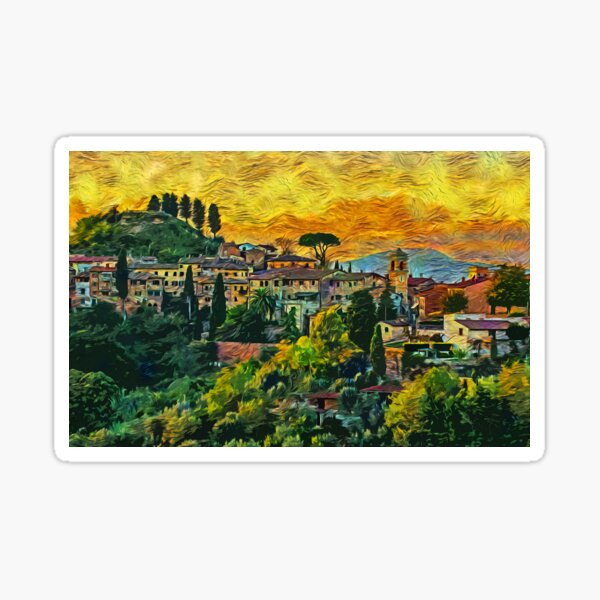 "Villages of Tuscany" Sticker for Sale by ANDREA MAZZOCCHETTI | Redbubble