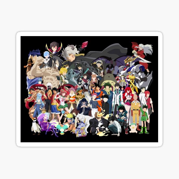 "Anime Collage" Sticker by BanksyNB | Redbubble