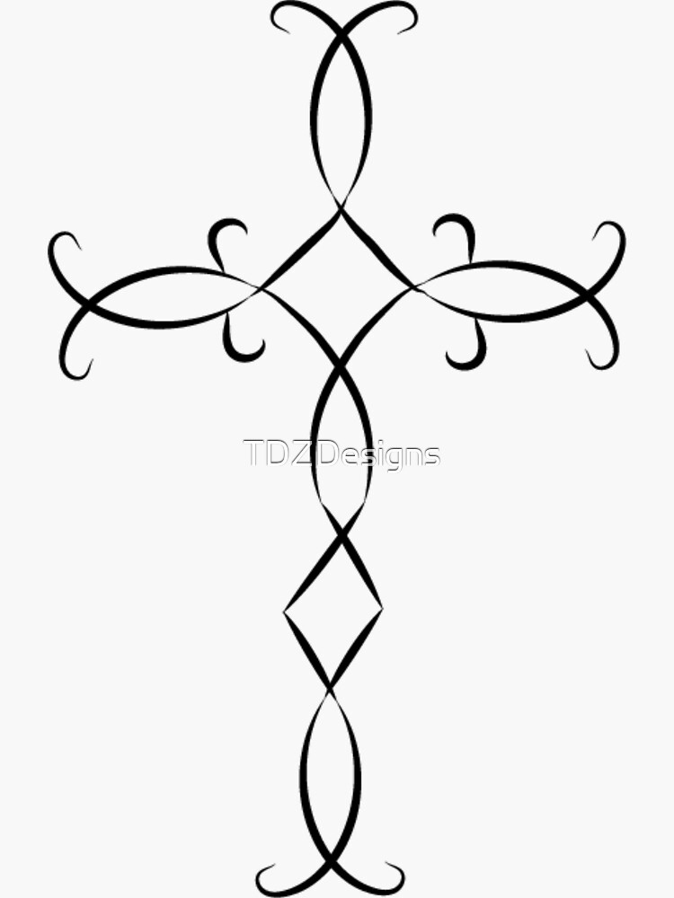 "Elegant Christianity Cross Design " Sticker for Sale by TDZDesigns ...