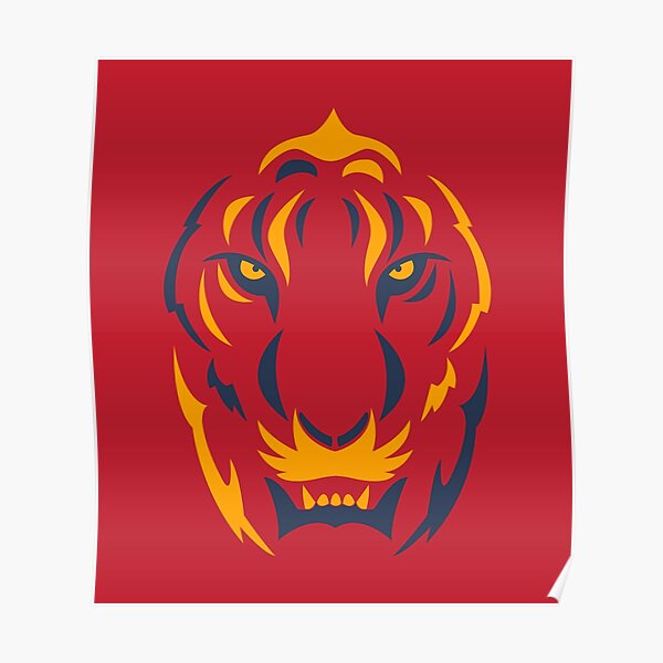 "Red tiger" Poster by Hohoras | Redbubble