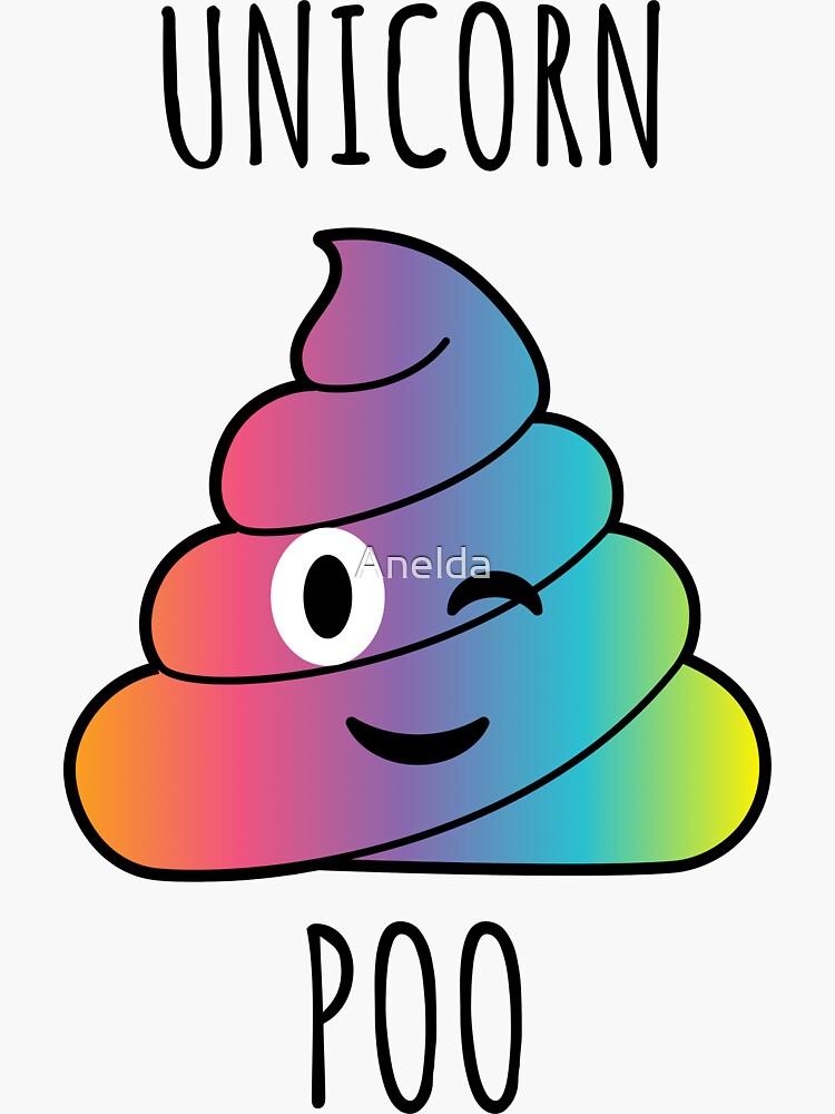 "Unicorn Poo" Sticker for Sale by Anelda | Redbubble