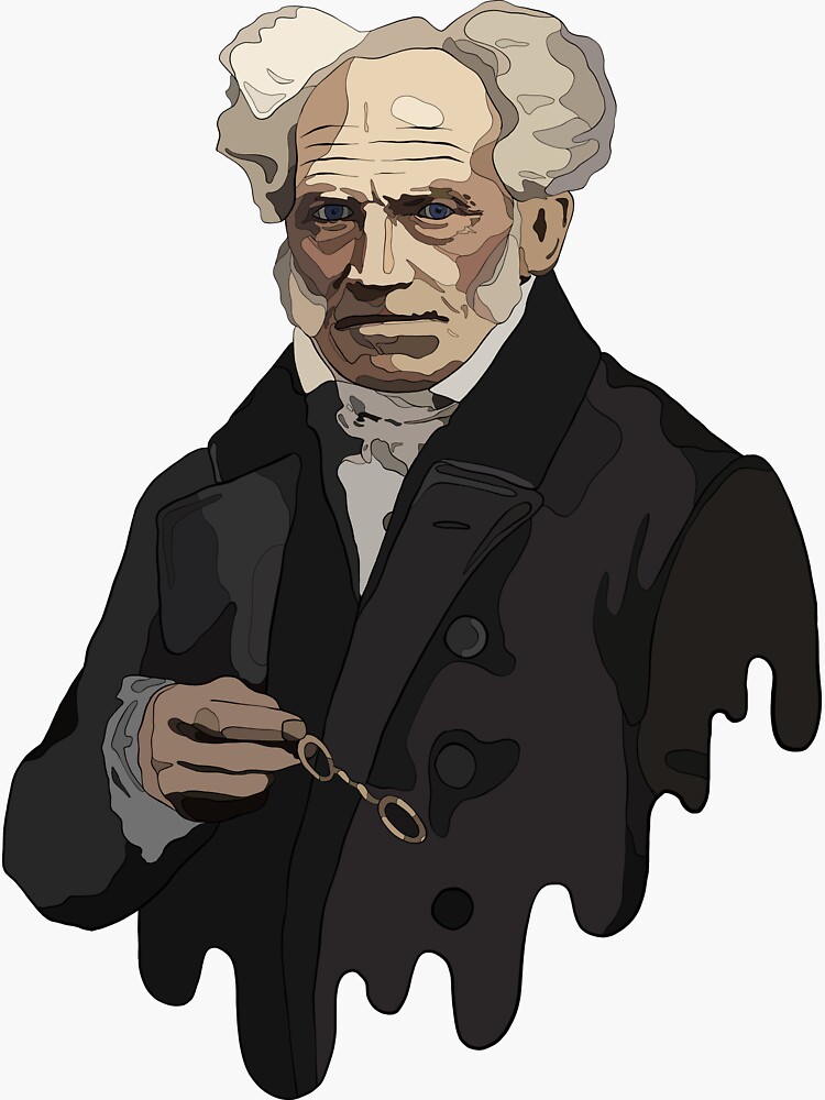"Illustration of Arthur Schopenhauer - a German philosopher ...