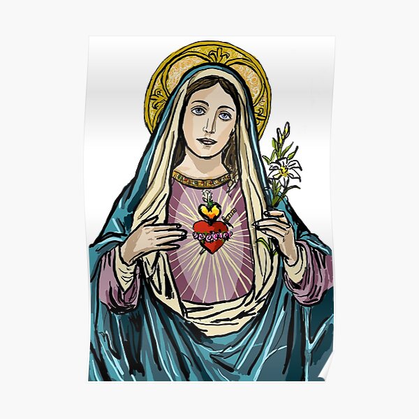 "Mother Mary " Poster by katherineliart | Redbubble