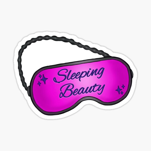 "Sleeping Beauty Mask" Sticker by mikahcassidy | Redbubble
