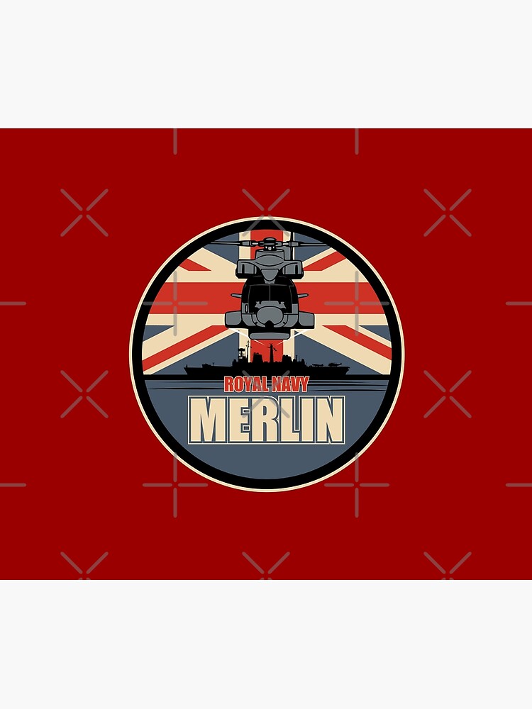"Royal Navy Merlin Helicopter Patch" Tapestry for Sale by StrongVlad ...