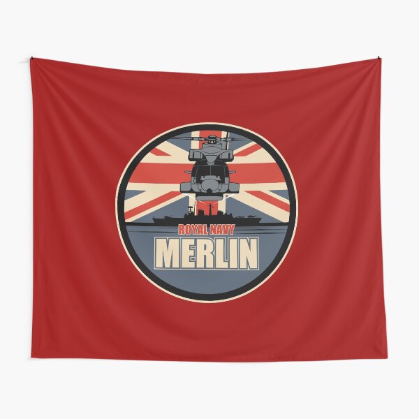 "Royal Navy Merlin Helicopter Patch" Tapestry for Sale by StrongVlad ...