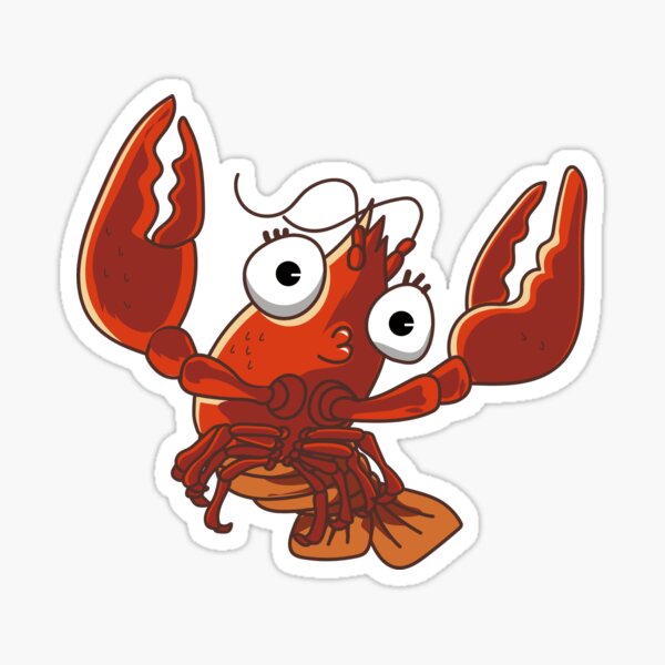 "Crayfish illustration" Sticker for Sale by Larry1007 | Redbubble