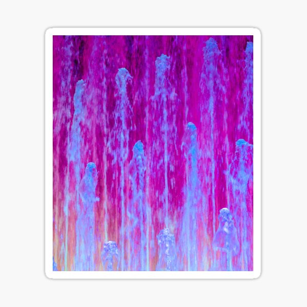 "Pink Illuminated Fountain" Sticker for Sale by presenthome | Redbubble