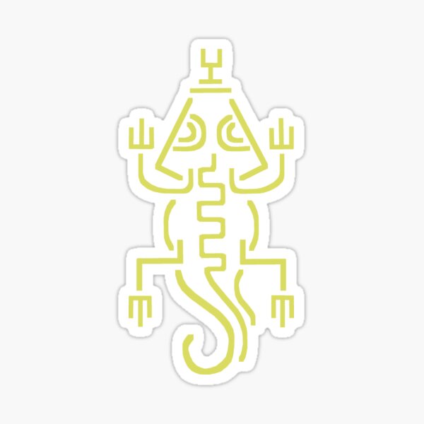 "aztec lizard illustration" Sticker by sami123456 | Redbubble