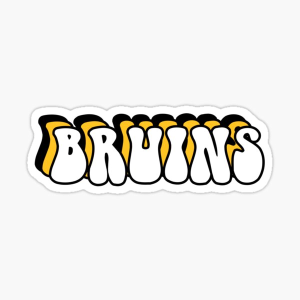 "Boston Bruins Three Color Bubble Letters" Sticker for Sale by ...