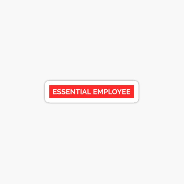 "Essential Employee - Red and White - Gift for essential workers ...