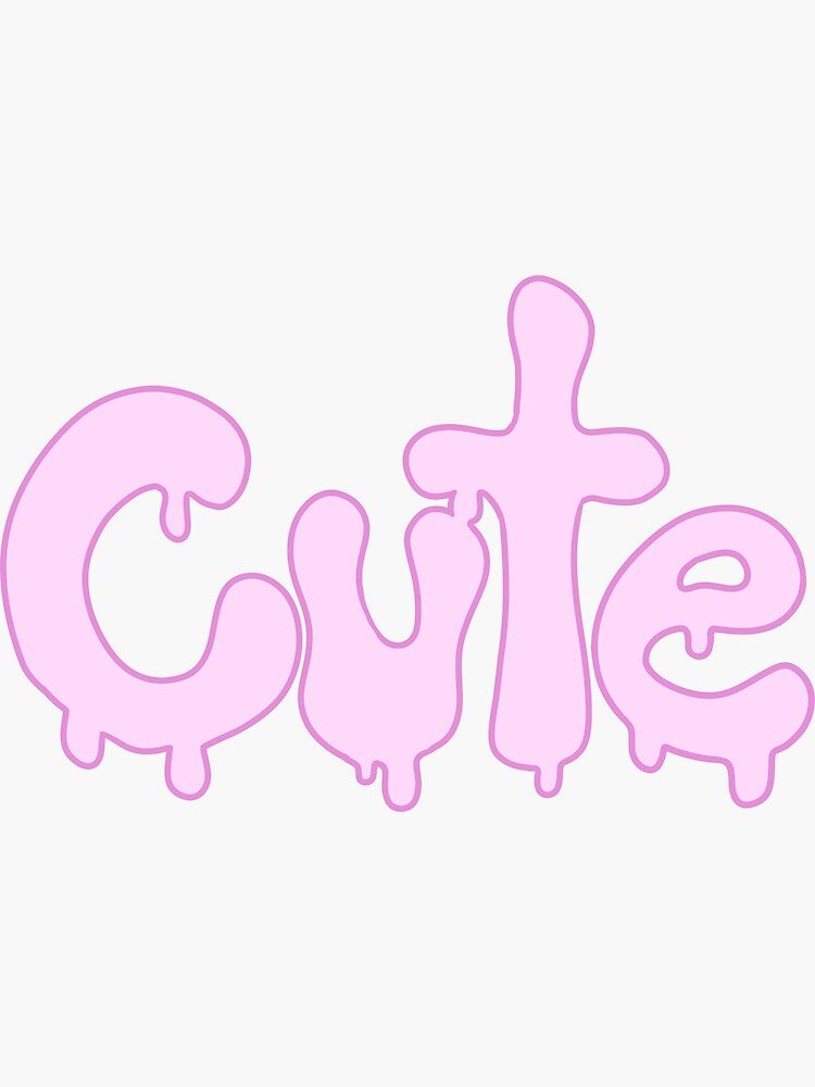 "Cute Pastel Goth Text" Sticker by Ningen-Bo | Redbubble