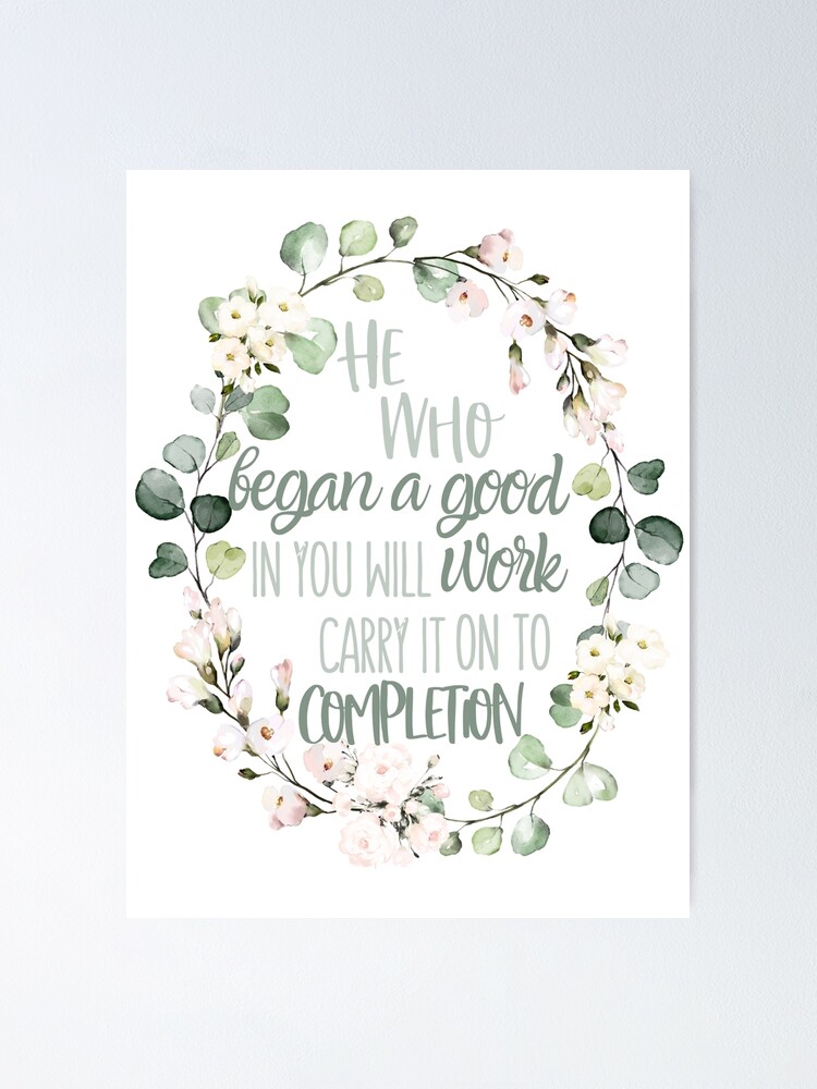 "Philippians 1:6 He Who Began a Good Work in You - Christian Wreath ...