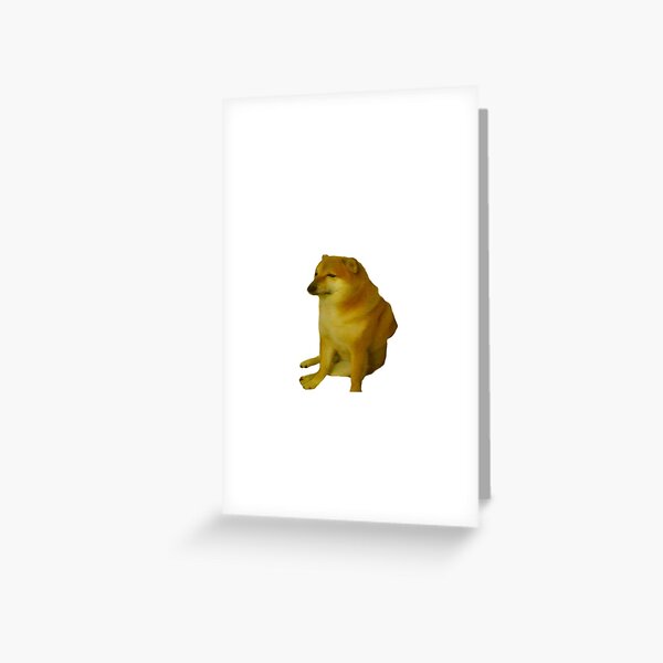 "Sad Cheems" Greeting Card by Obga | Redbubble