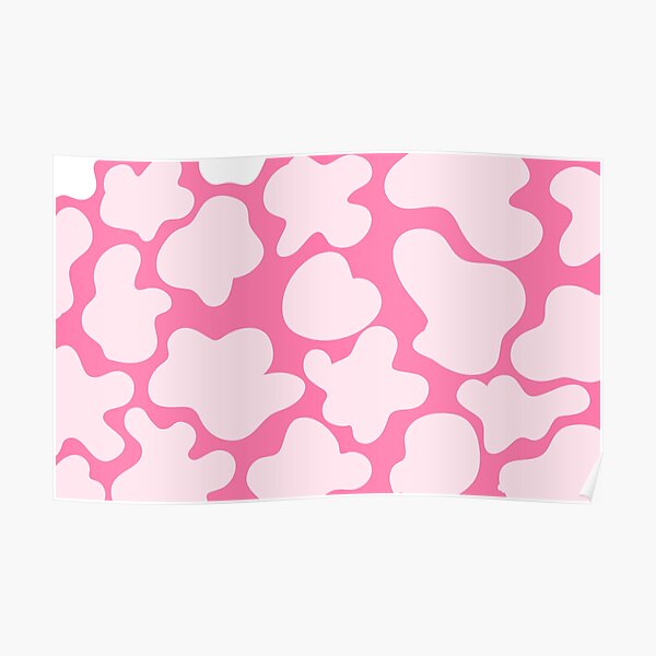 "Pink cow pattern" Poster for Sale by susidraws | Redbubble