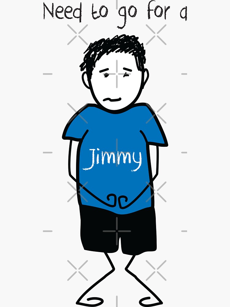 "Jimmy Riddle - Cockney Rhyming Slang" Sticker for Sale by DanandDee ...