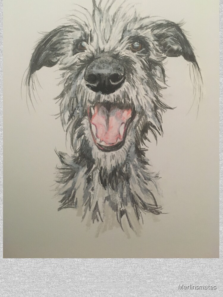 "Scruffy Lurcher " T-shirt by Merlinsmates | Redbubble