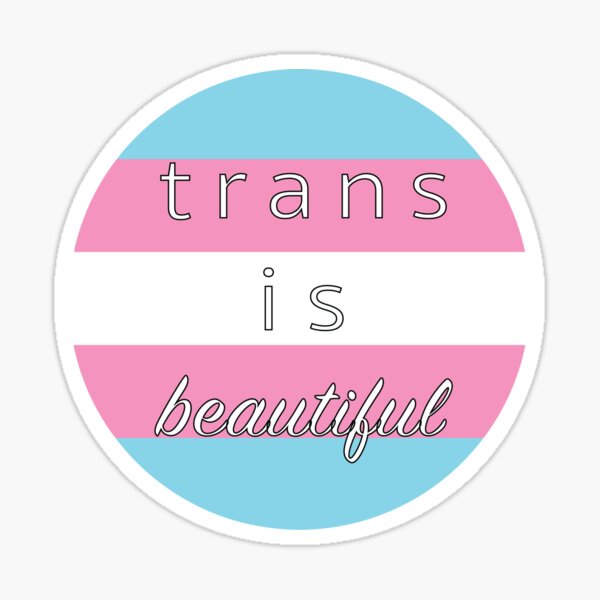 "Trans Is Beautiful" Sticker by emportia | Redbubble