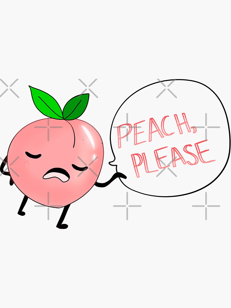 "Peach, Please" Sticker by LinhlyHarwell13 | Redbubble