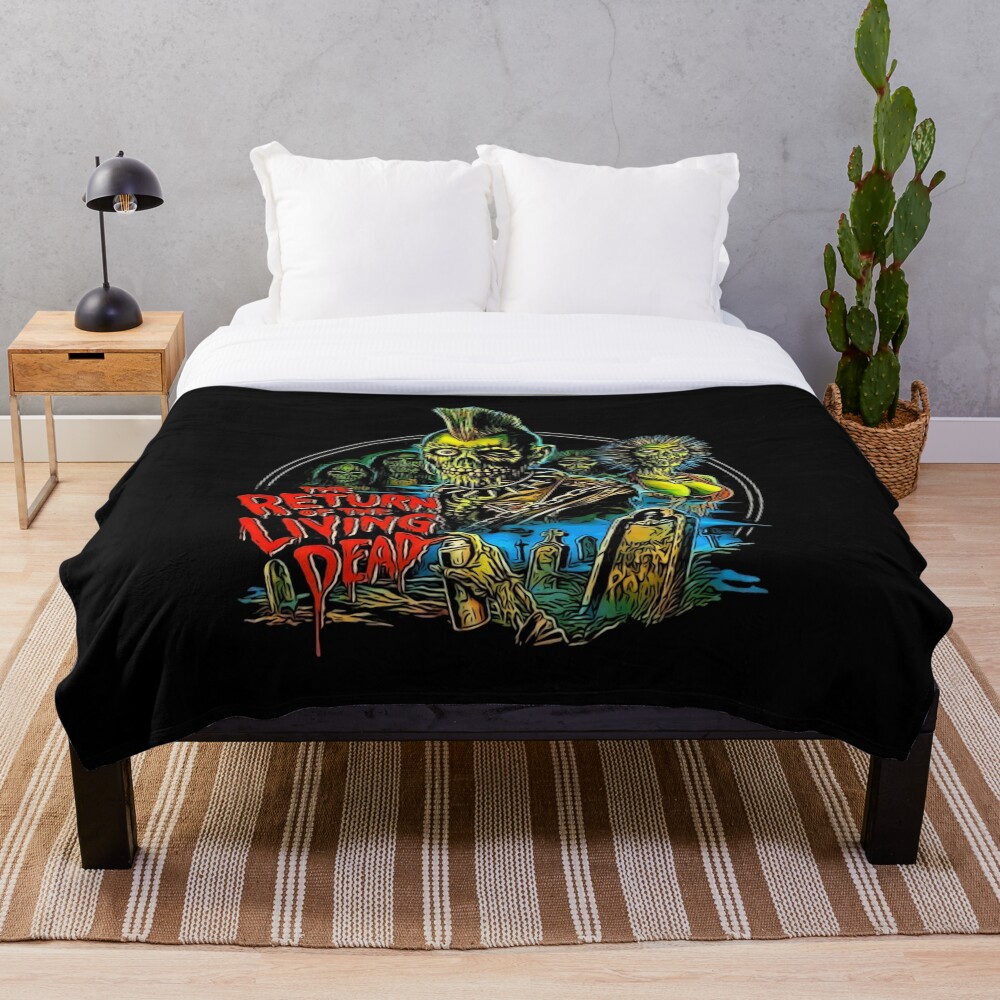 "Return of the Living Dead Tarman Poster Art" Throw Blanket by ...