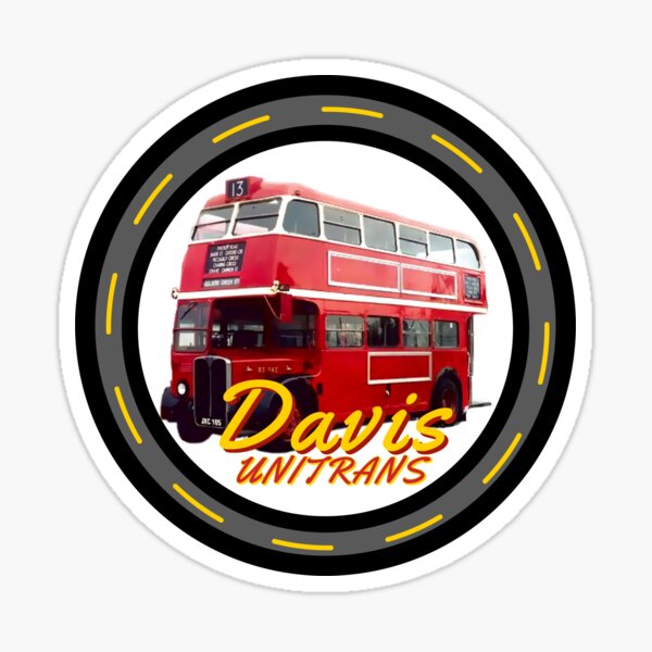 "Davis Unitrans" Sticker by College96 | Redbubble