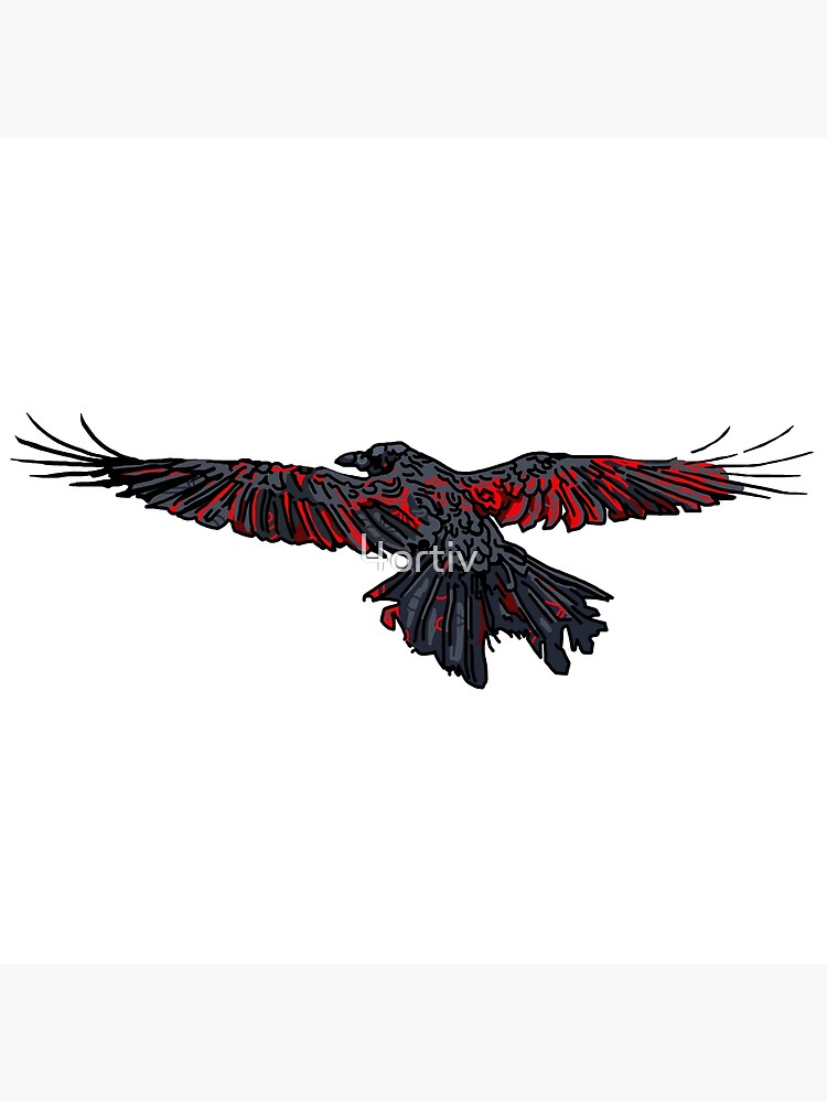 "illustration of colorful raven" Poster by 4ortiv | Redbubble