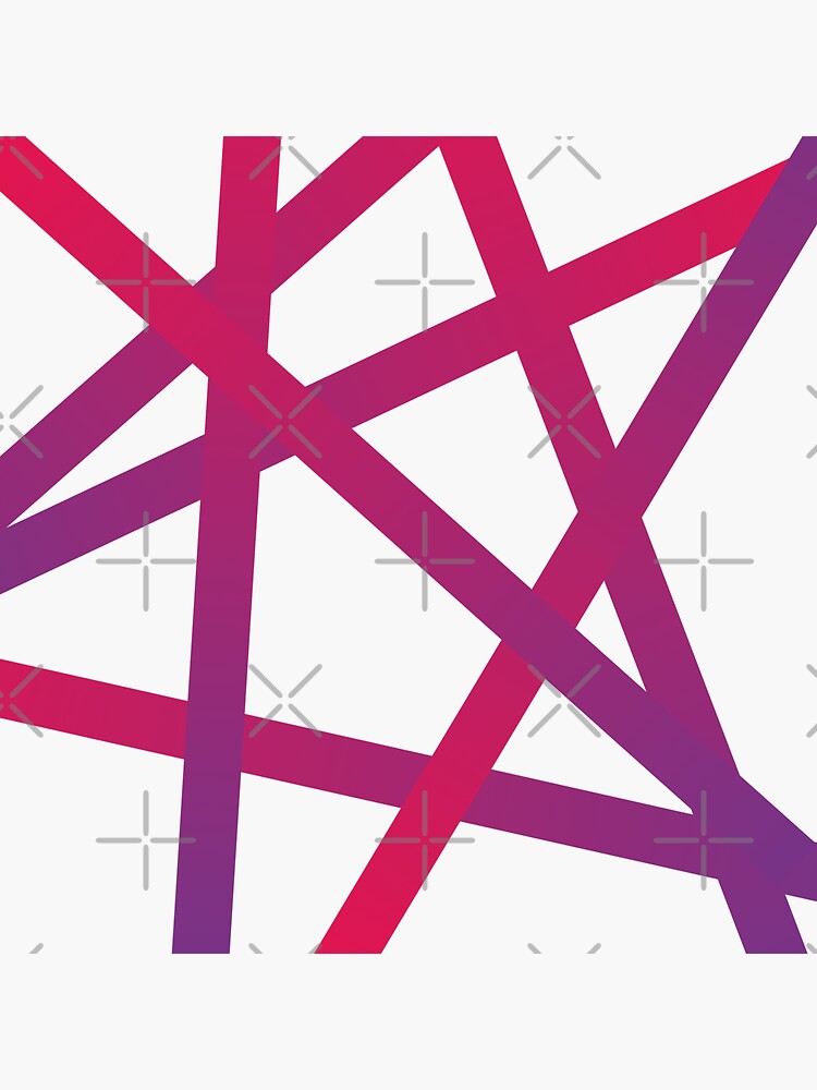 "Pink and purple lines" Sticker by campfiredesigns | Redbubble