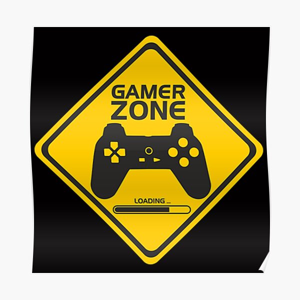 "gamer zone" Poster for Sale by fatimazahra12 | Redbubble